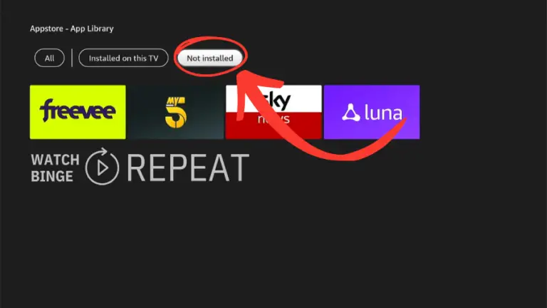 Scroll to the right again to find the “Not Installed” section. This is ...